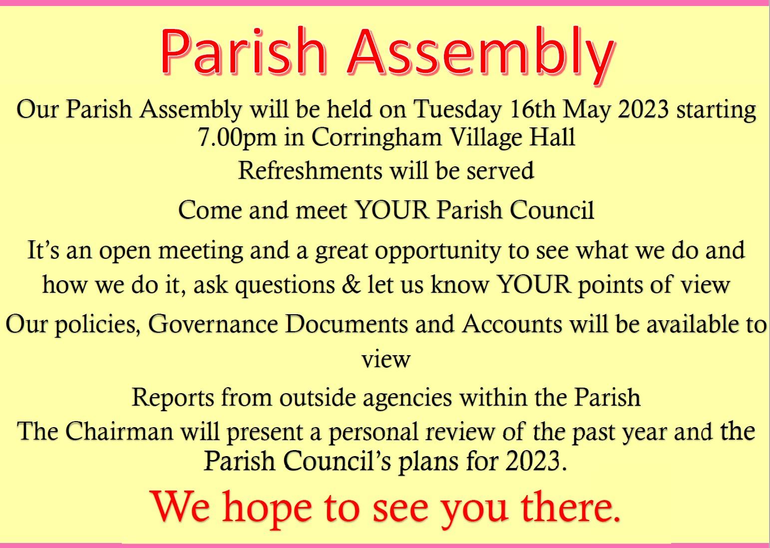 Homepage – Corringham Parish Council